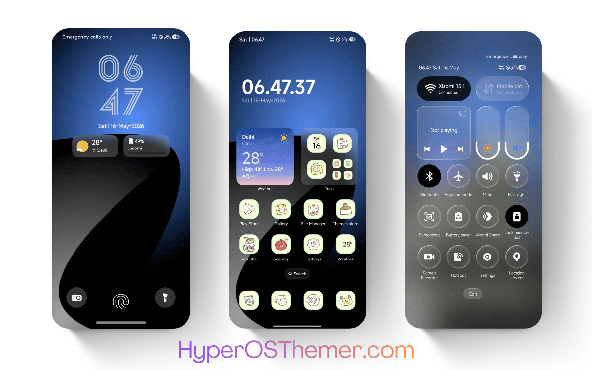 Play-7 HyperOS Theme For Xiaomi And REDMI Phones - HyperOSThemer